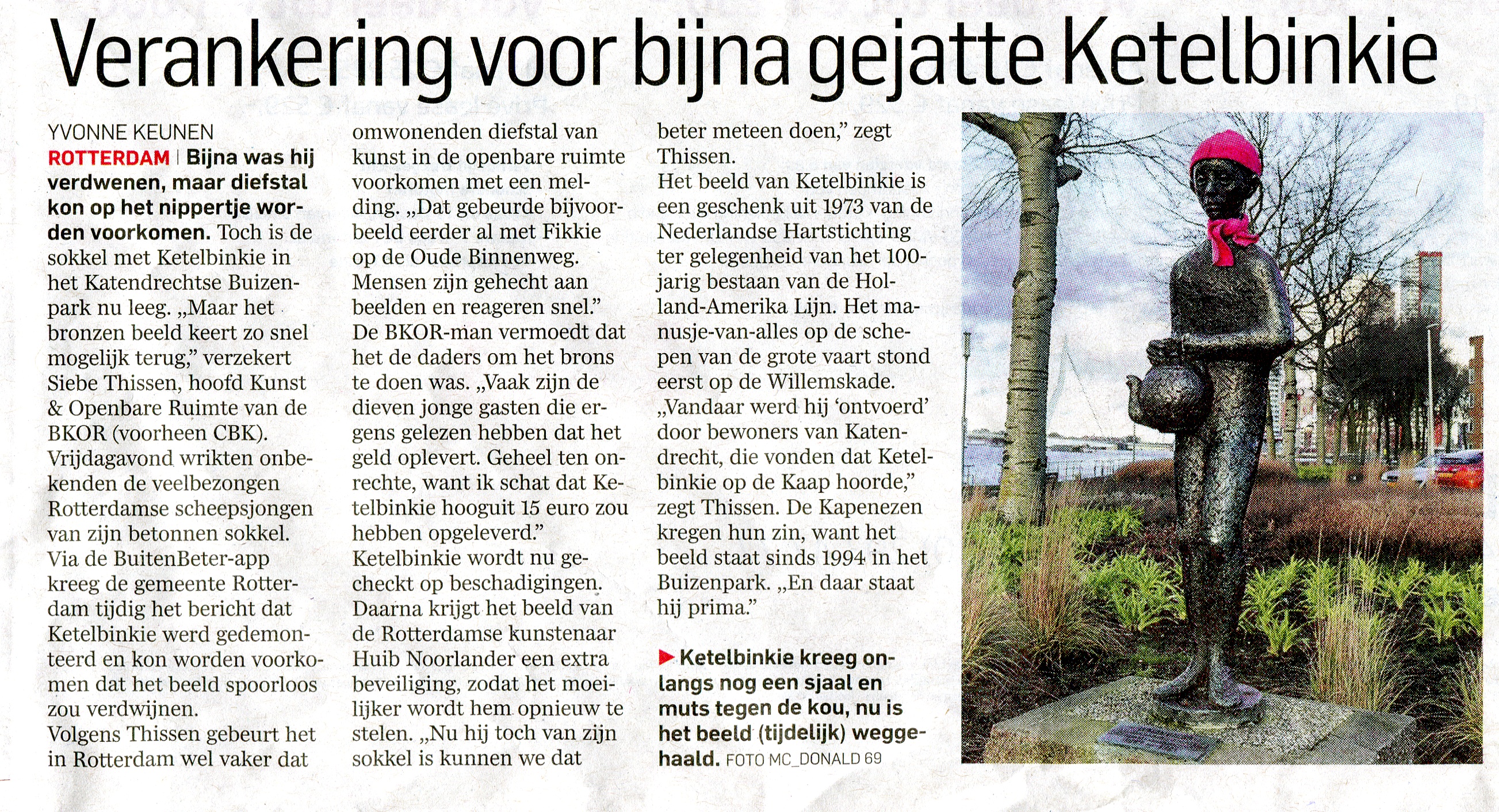 Verankering Voor Bijna Gejatte Ketelbinkie Bkor